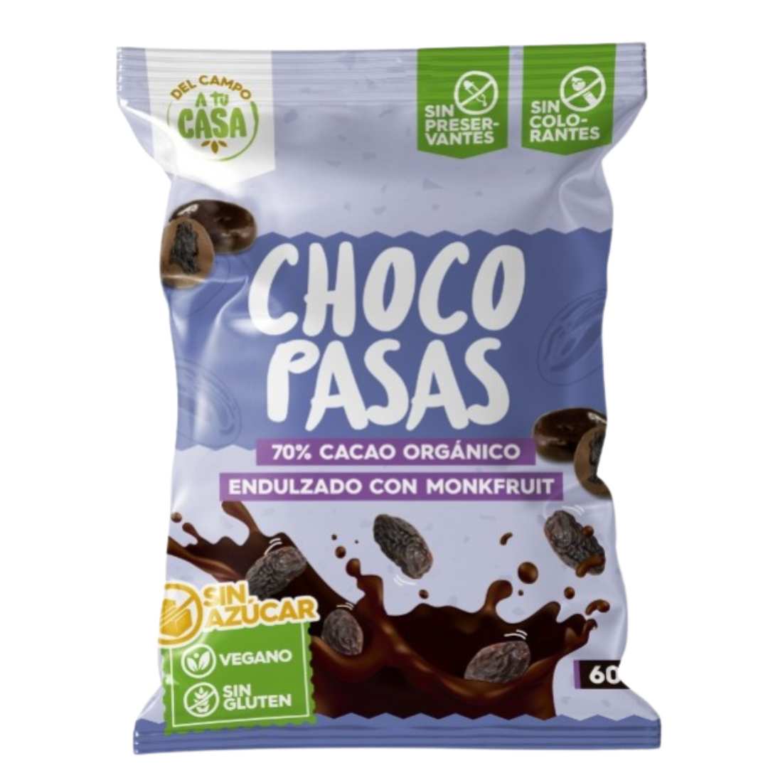 Choco pasas sin azucar 60gr | Del Campo a tu casa Perú - Productos con ...